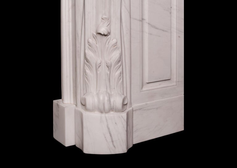 French Transitional Louis XIV/XV Marble Fireplace For Sale at 1stDibs