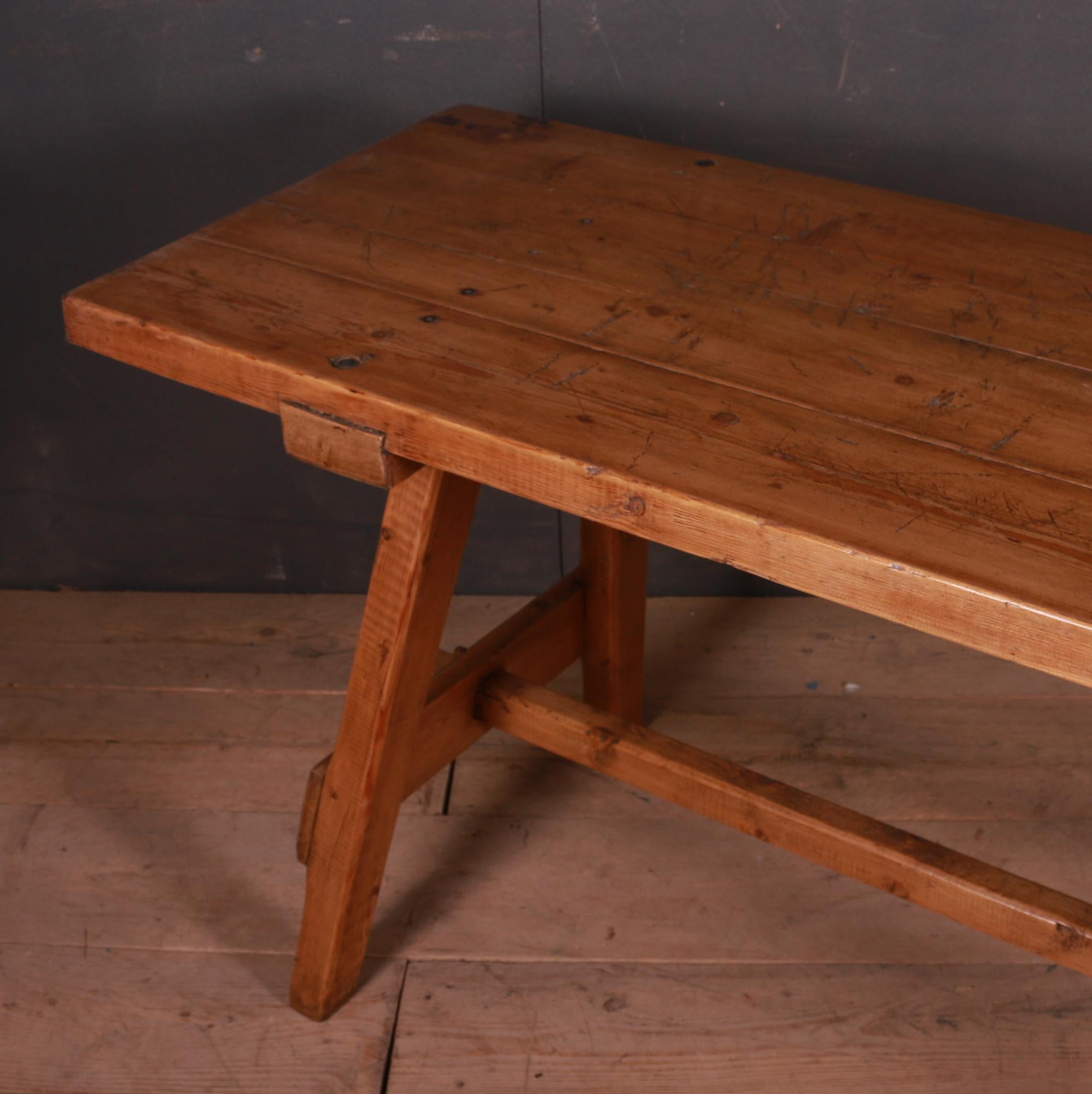 French Trestle Table at 1stDibs