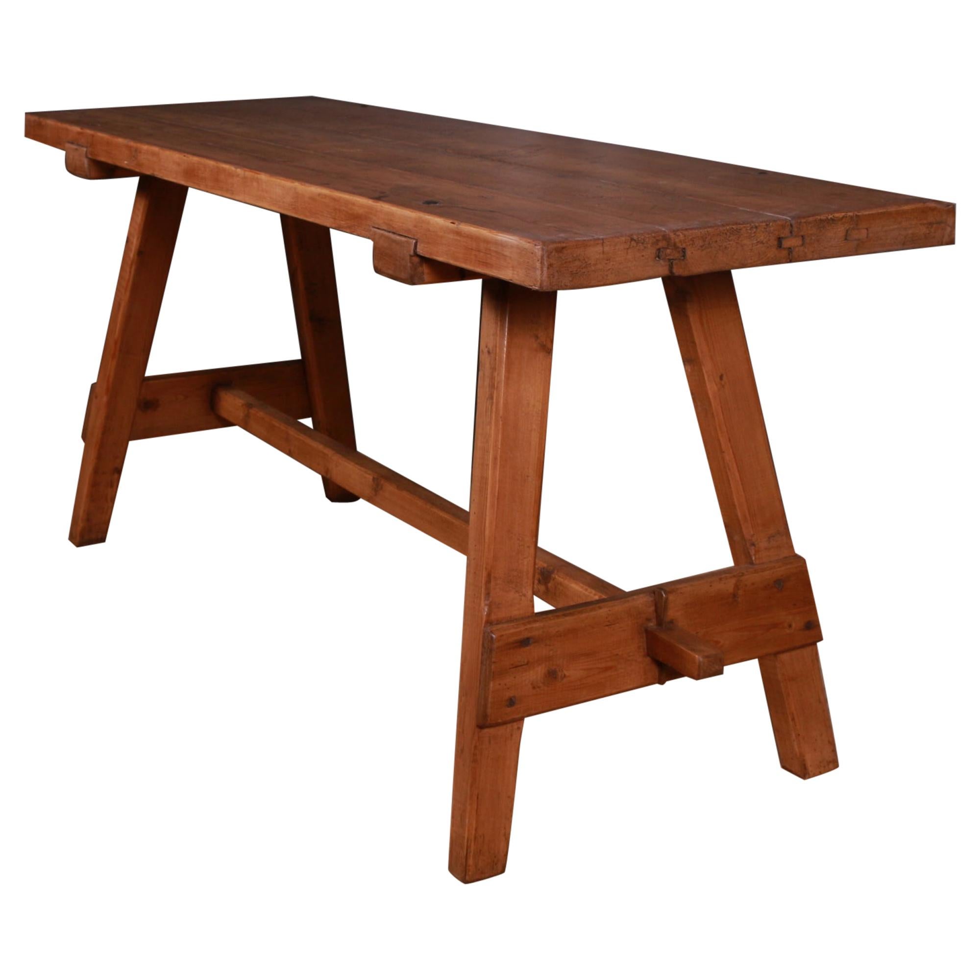 French Trestle Table at 1stDibs