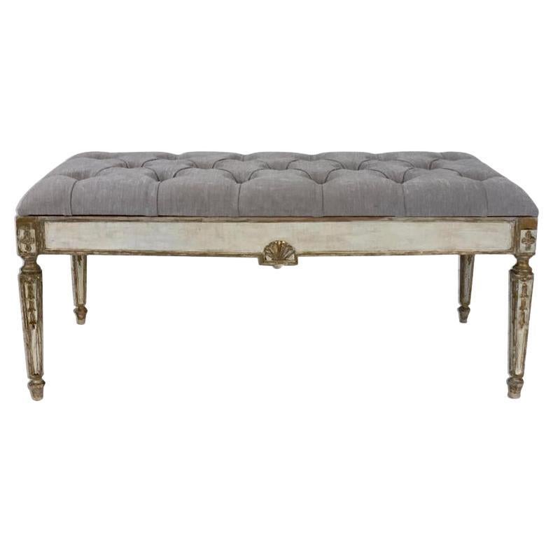 French Louis XIV Style Gilded Long Bench at 1stDibs