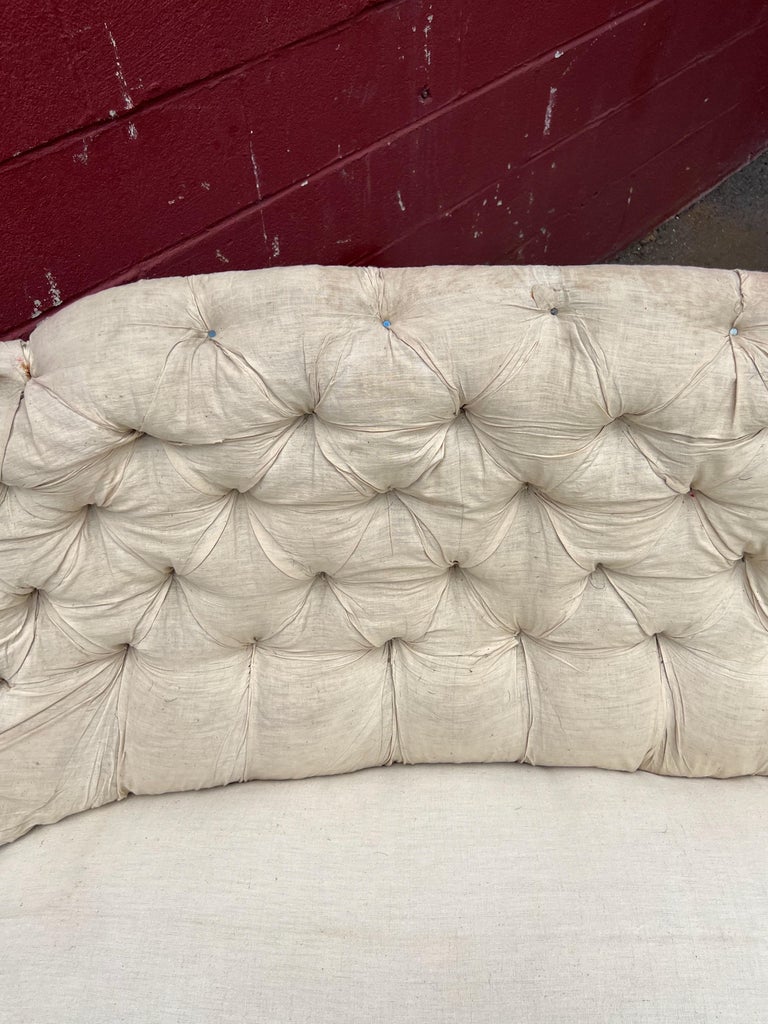 French Tufted Napoleon III Settee For Sale at 1stDibs