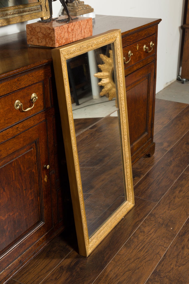 French Turn of the Century Giltwood Split Mirror with Foliage and ...