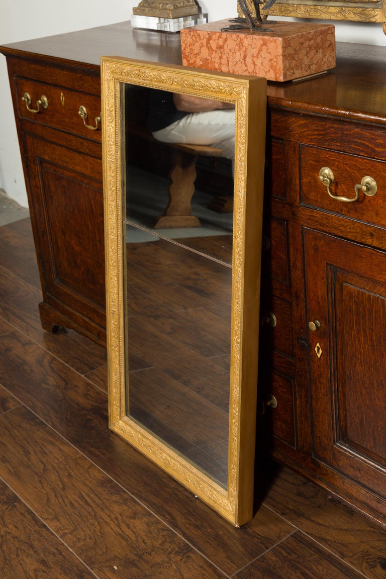 French Turn of the Century Giltwood Split Mirror with Foliage and ...