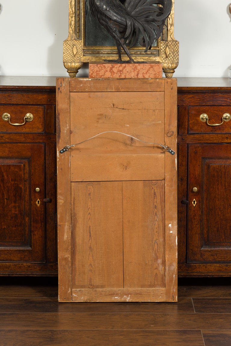 French Turn of the Century Giltwood Split Mirror with Foliage and ...