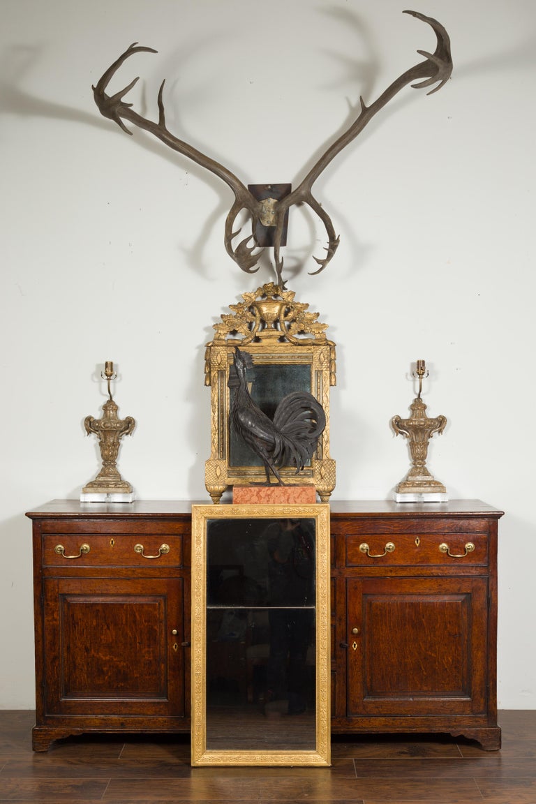 French Turn of the Century Giltwood Split Mirror with Foliage and ...