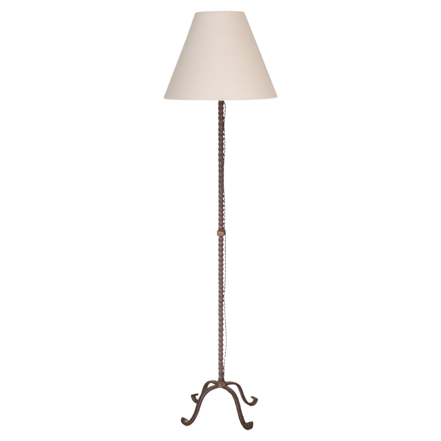 Antique Turned and Twist Wood Floor Lamp For Sale at 1stDibs | antique ...