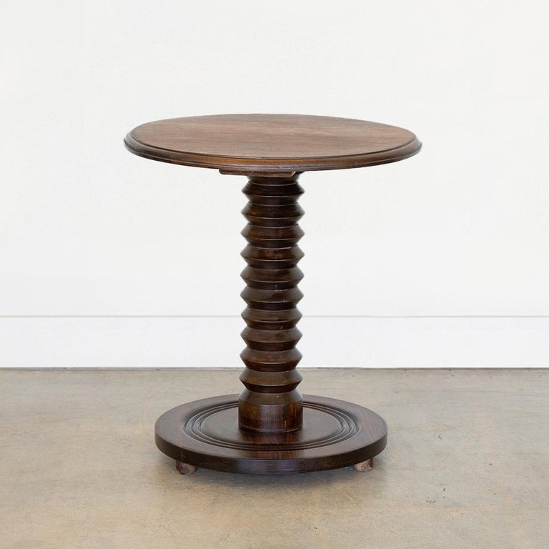 French Twisted Wood Gueridon Table at 1stDibs