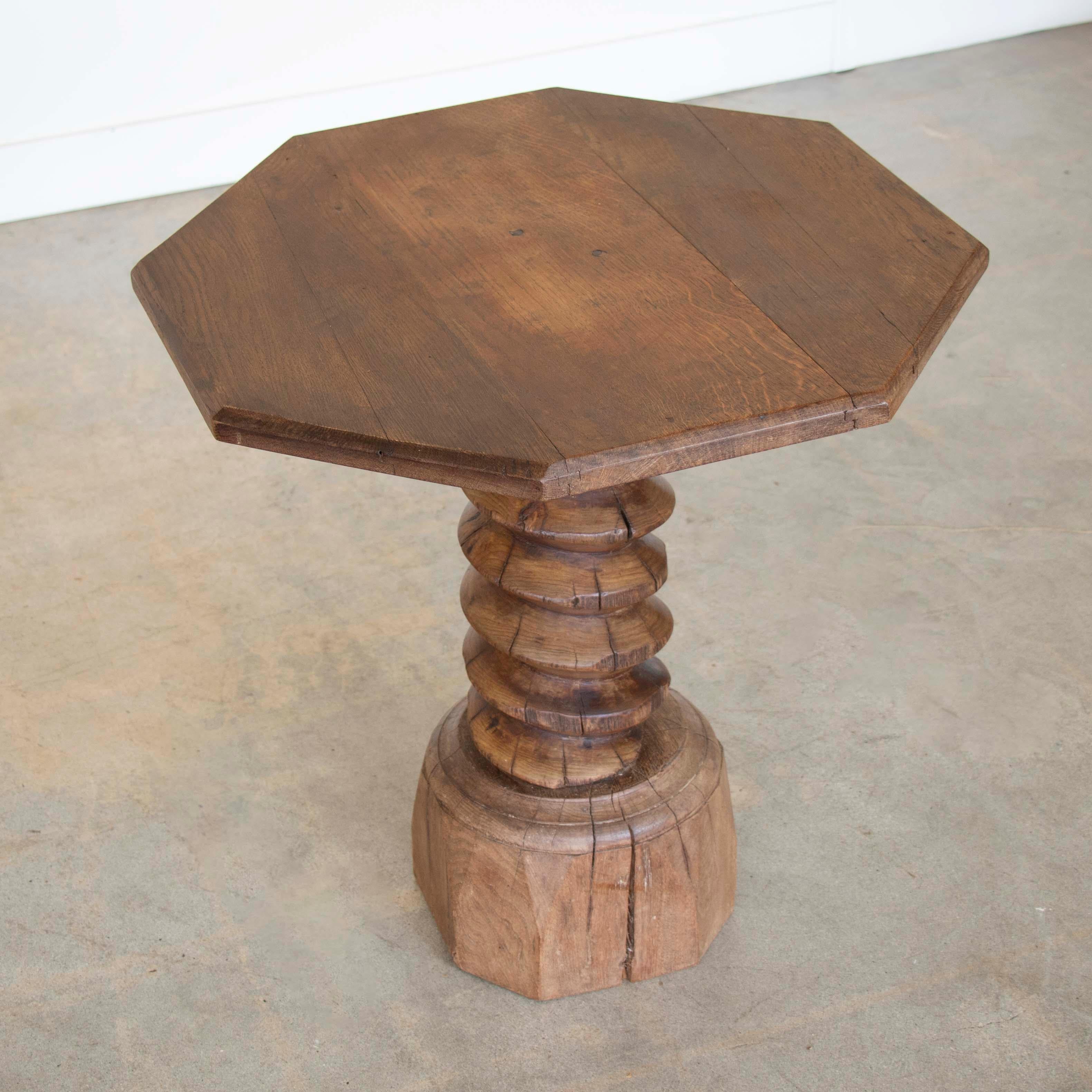 French Twisted Wood Gueridon Table For Sale at 1stDibs