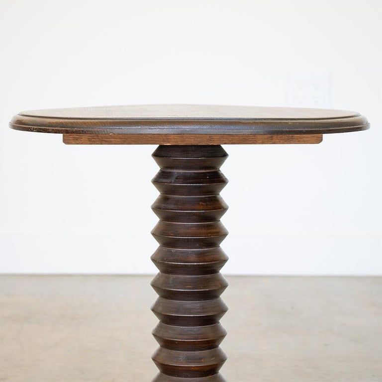 French Twisted Wood Gueridon Table at 1stDibs