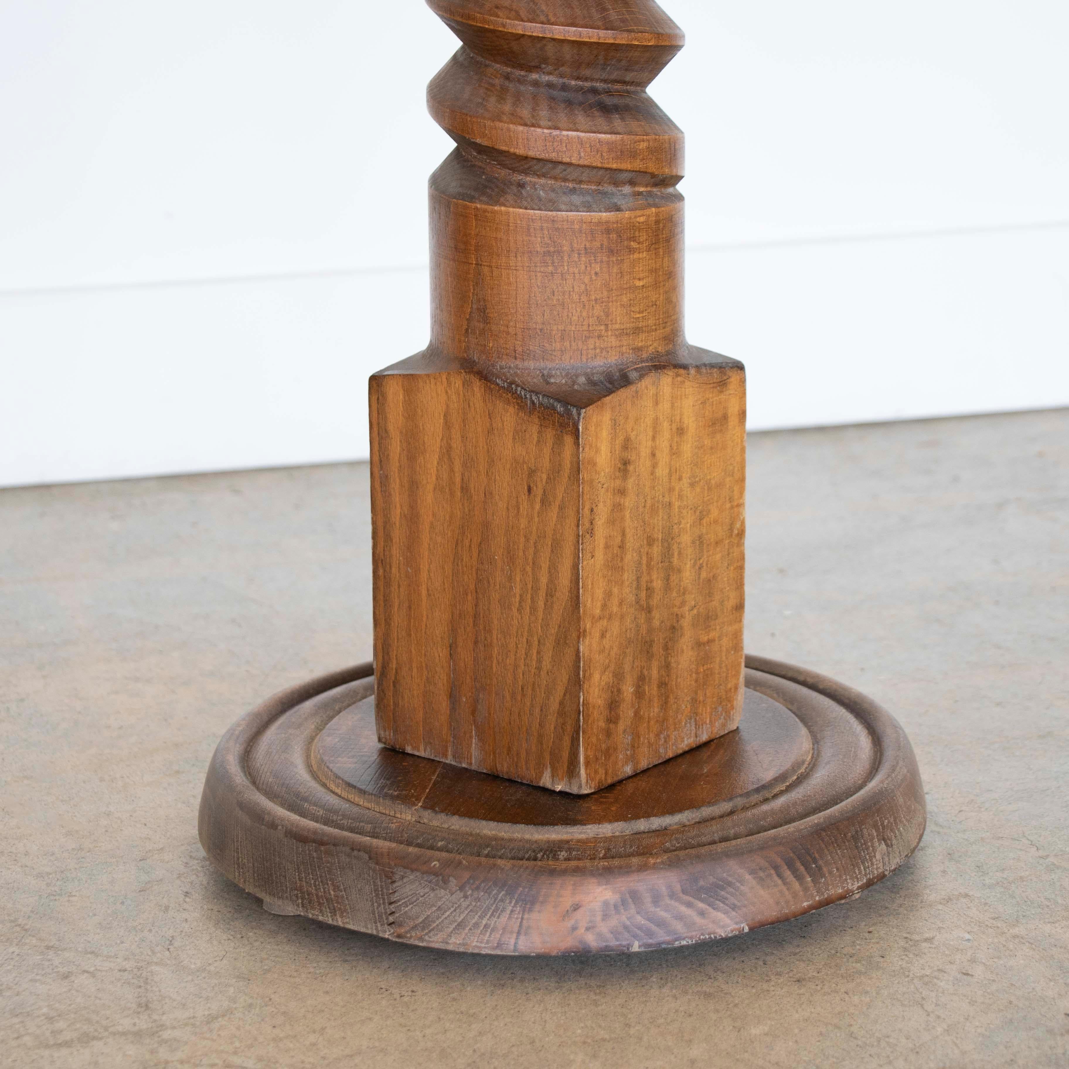 French Twisted Wood Pedestal Table For Sale at 1stDibs