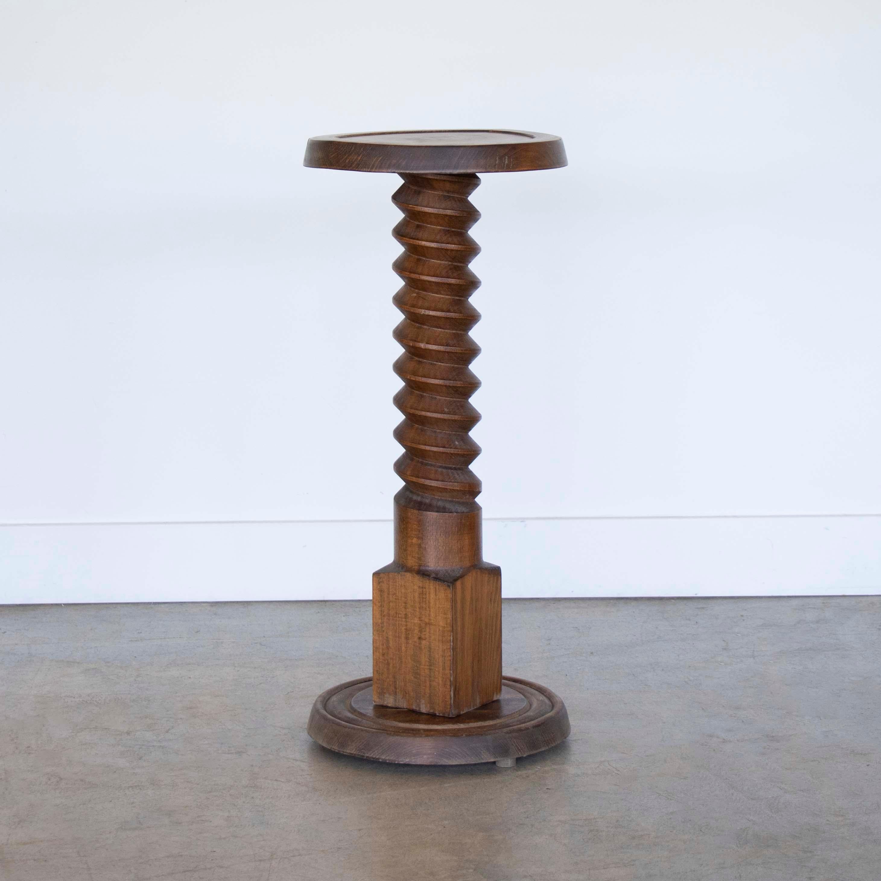 French Twisted Wood Pedestal Table For Sale at 1stDibs