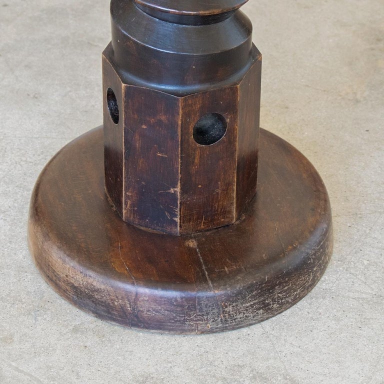 French Twisted Wood Pedestal Table at 1stDibs