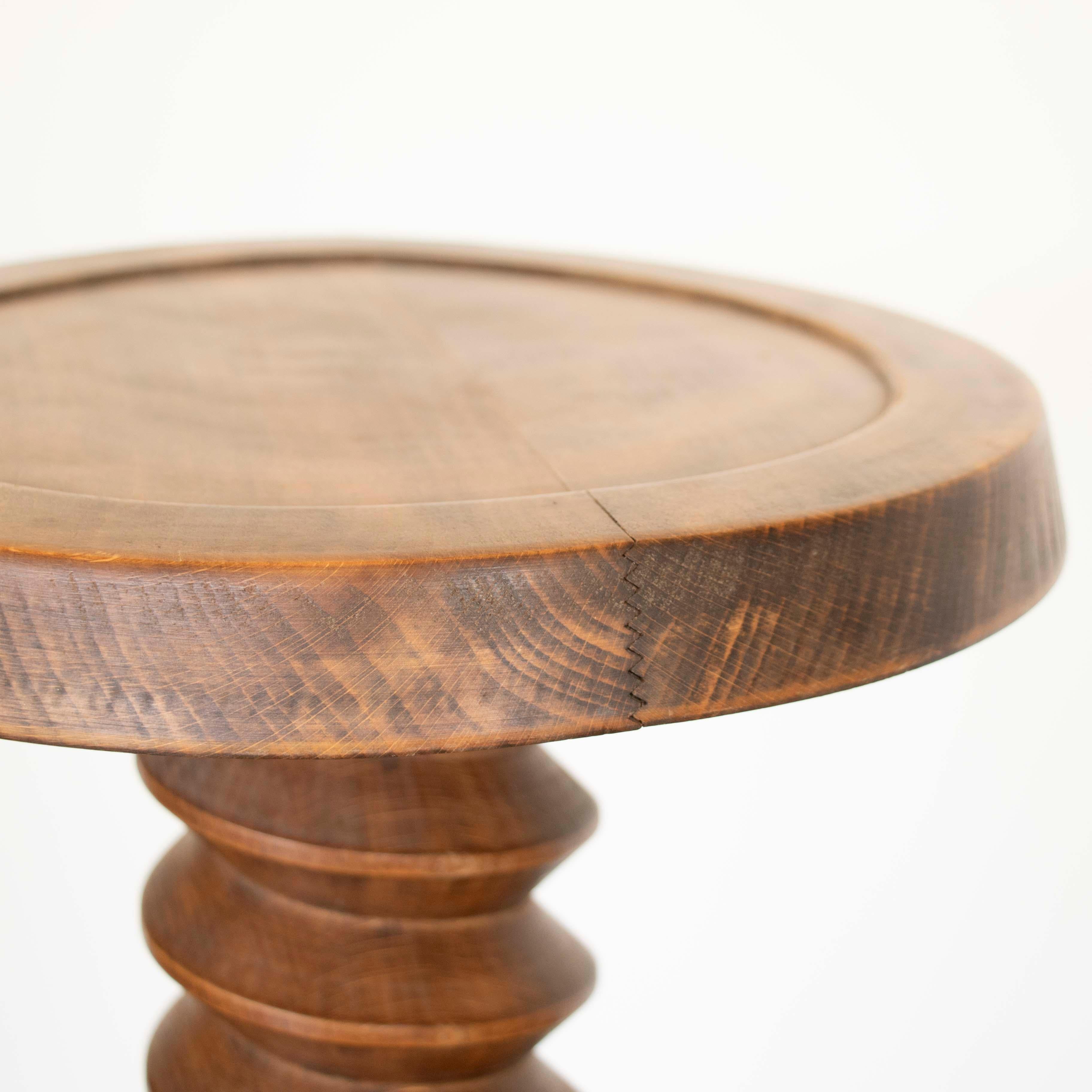 French Twisted Wood Pedestal Table For Sale at 1stDibs