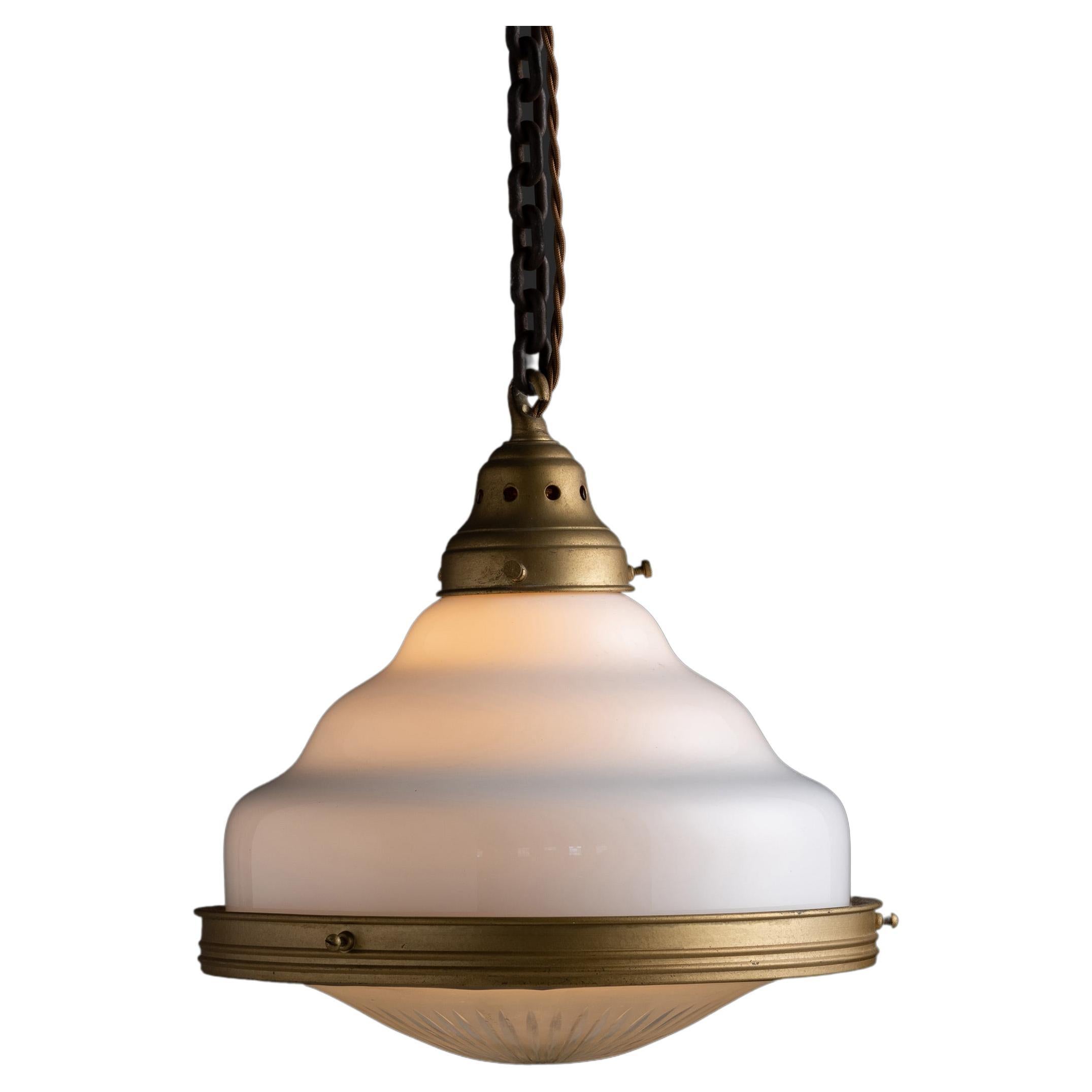 French Two Tone Pendant, France, Circa 1930 at 1stDibs