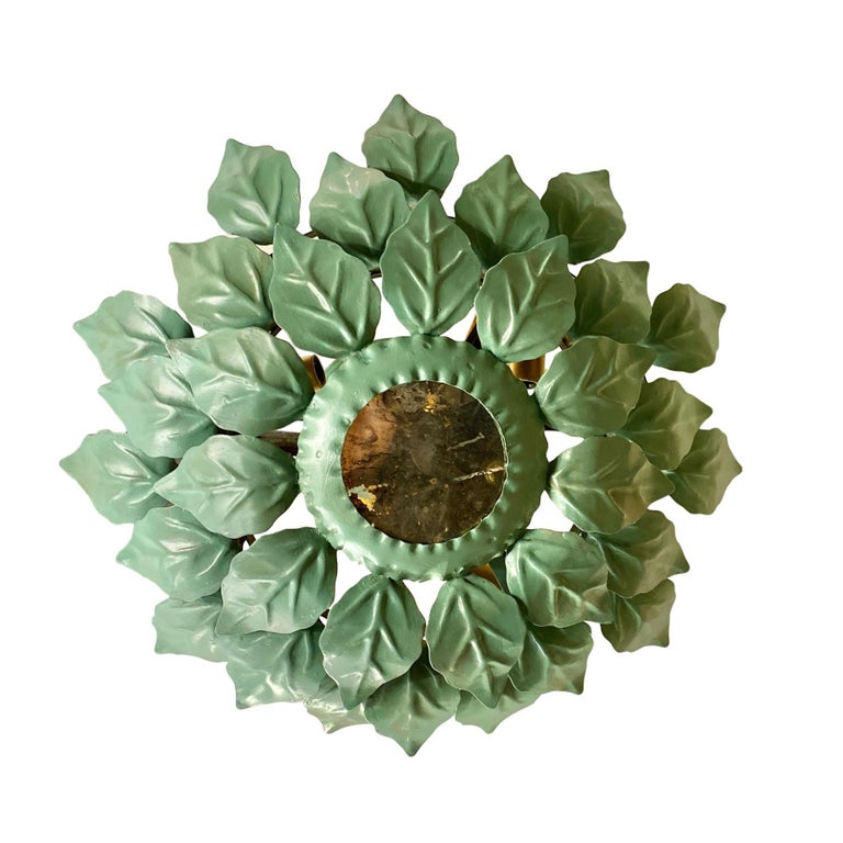 French Verdigris Foliage Pendant Fixture at 1stDibs
