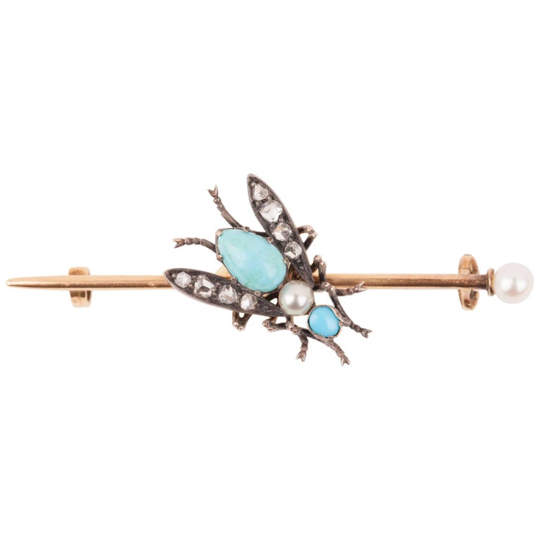 French Victorian Fly Brooch at 1stDibs