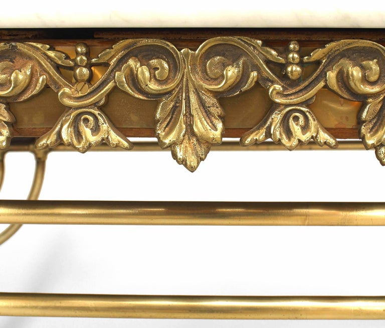 French Victorian Large Brass Pastry ‘Butcher’ Table For Sale at 1stDibs