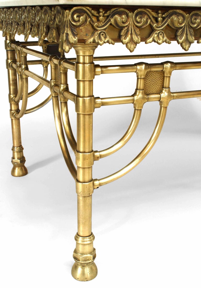 French Victorian Large Brass Pastry ‘Butcher’ Table For Sale at 1stDibs