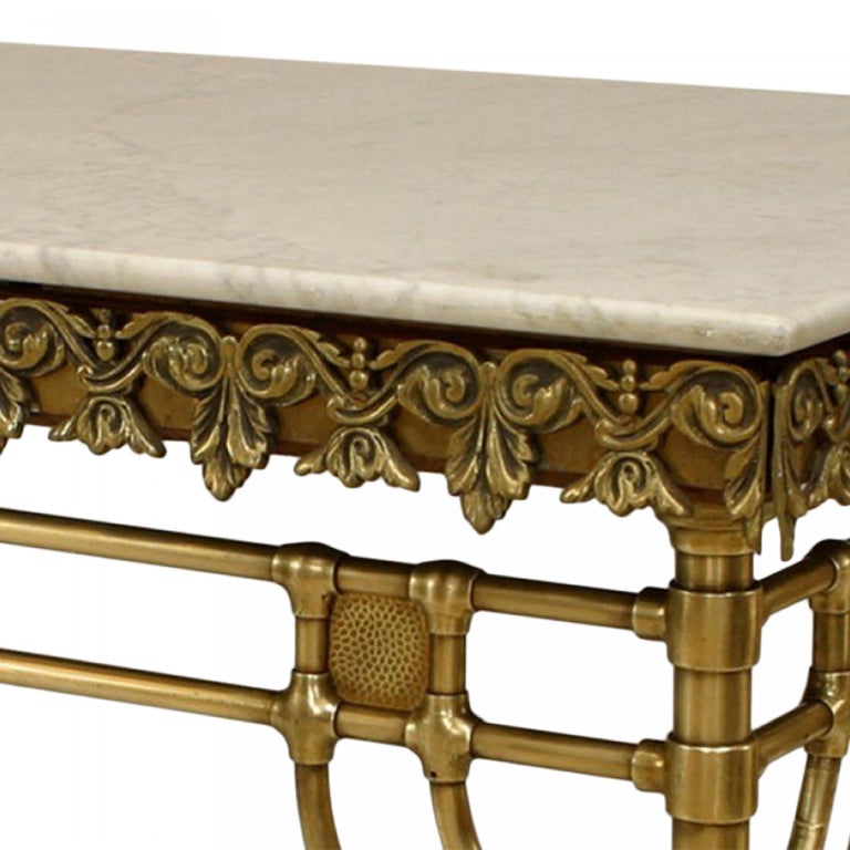 French Victorian Large Brass Pastry ‘Butcher’ Table For Sale at 1stDibs
