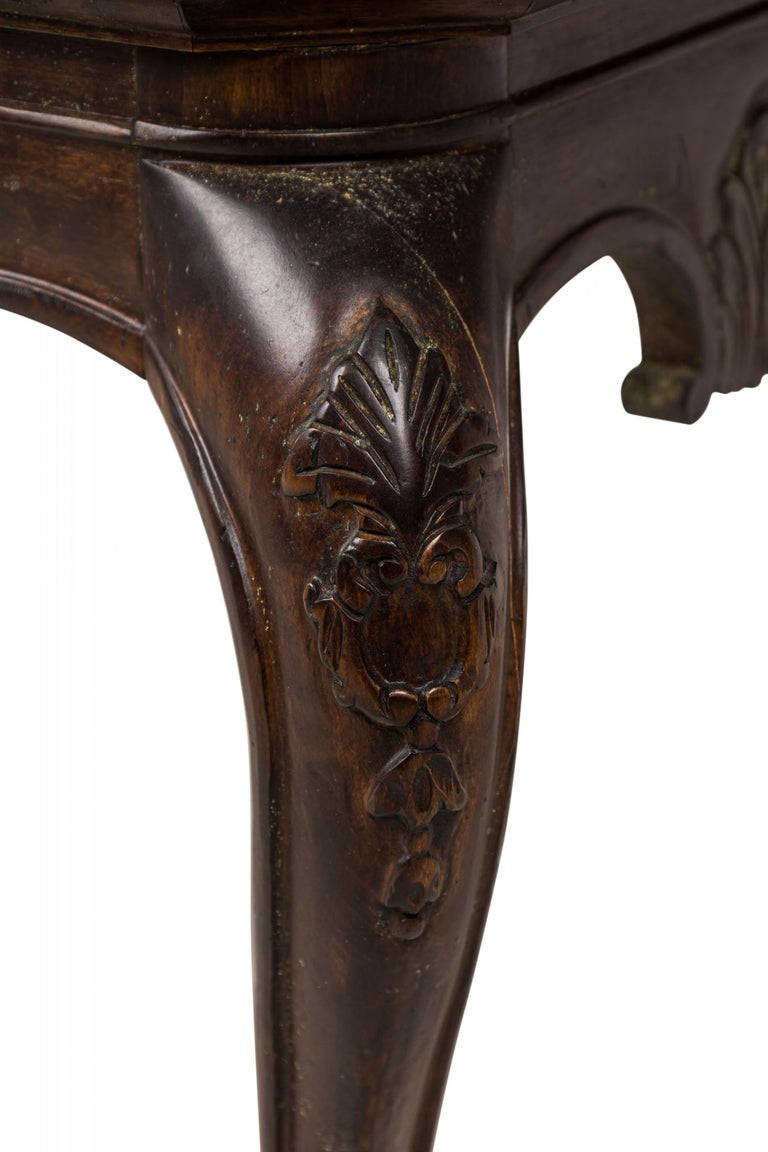 French Victorian-Style Carved Rectangular Canted Corner Console ...