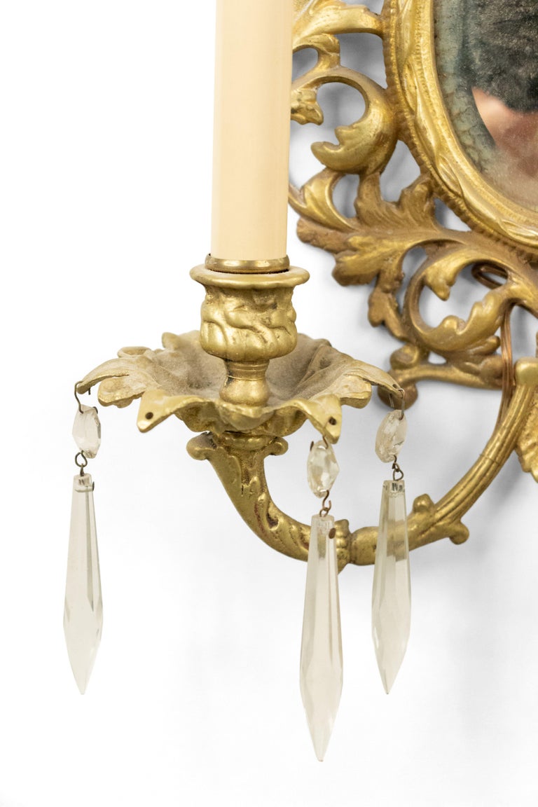 French Victorian Style Gilt Bronze Wall Sconce For Sale at 1stDibs