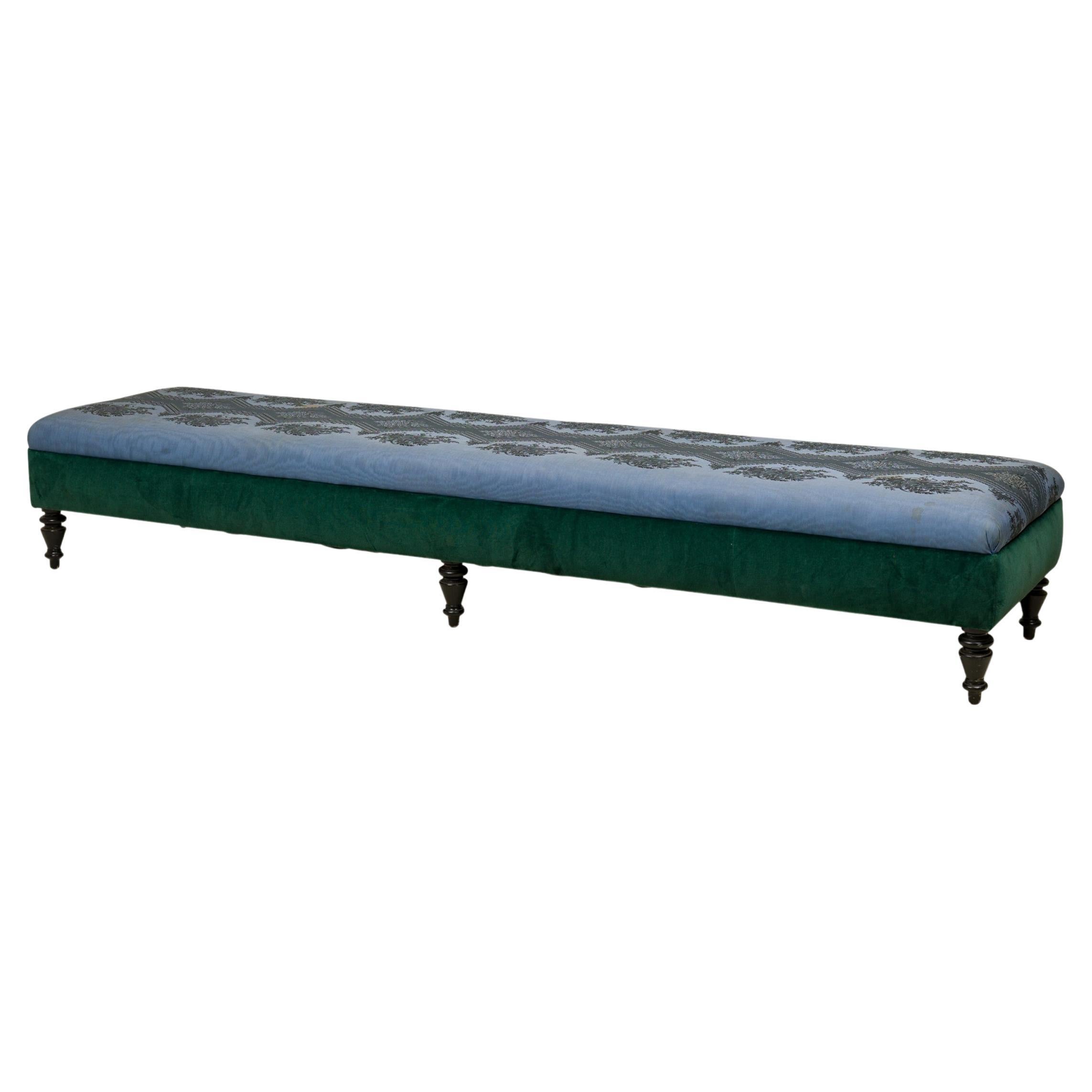 French Victorian Walnut Rope Bench For Sale at 1stDibs