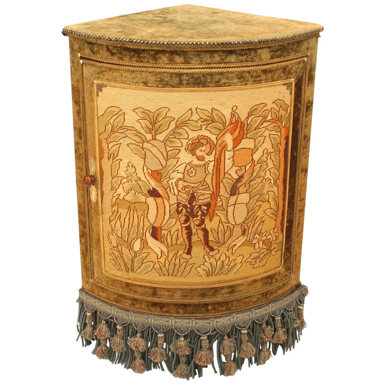 French Victorian Green Velvet Corner Commode For Sale at 1stDibs ...