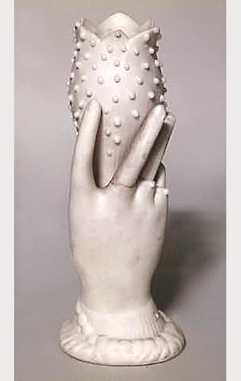 French Victorian White Parian Porcelain Hand Vase For Sale at 1stDibs