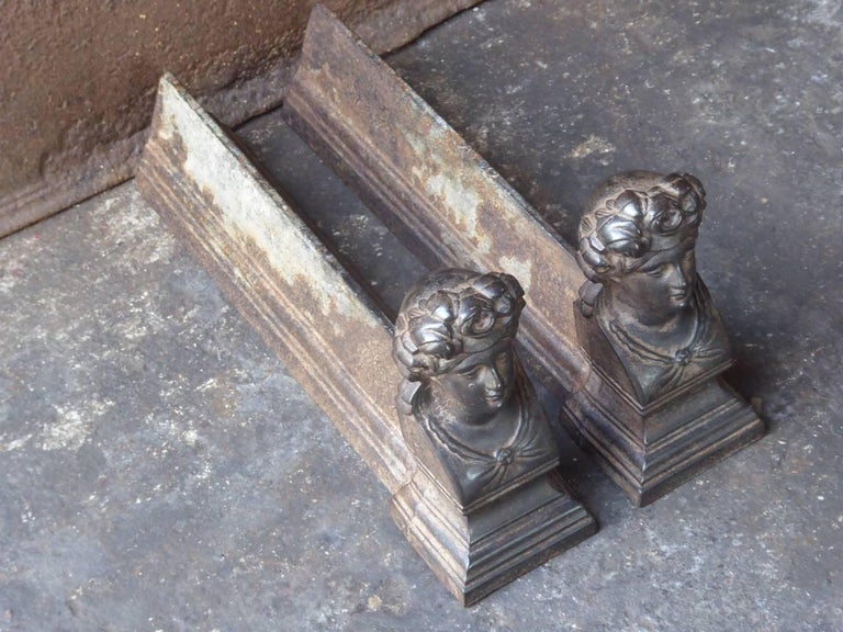 French Victorian 'Woman' Andirons or Firedogs at 1stDibs