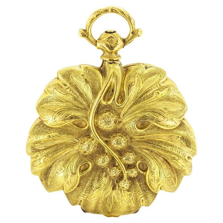 French Victorian Yellow Gold Locket Watch For Sale at 1stDibs