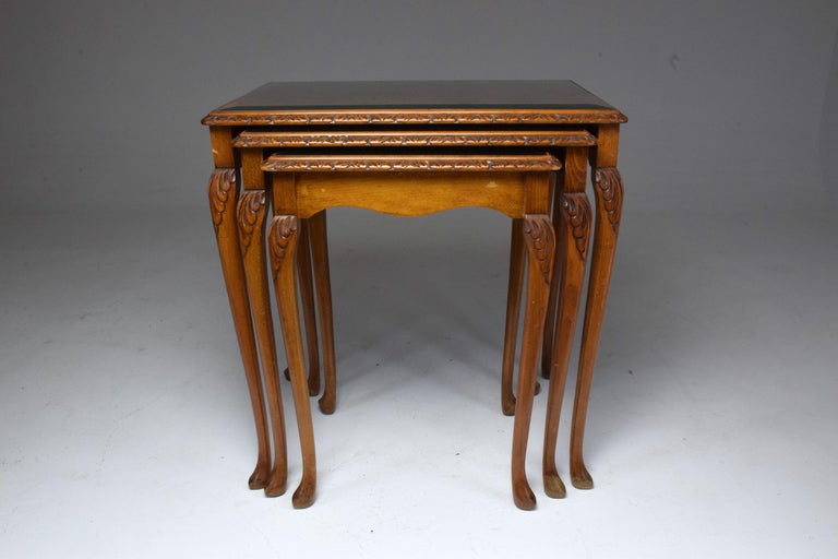 Three French Vintage Bookmatch Nesting Tables, 1960s-1970s For Sale at ...