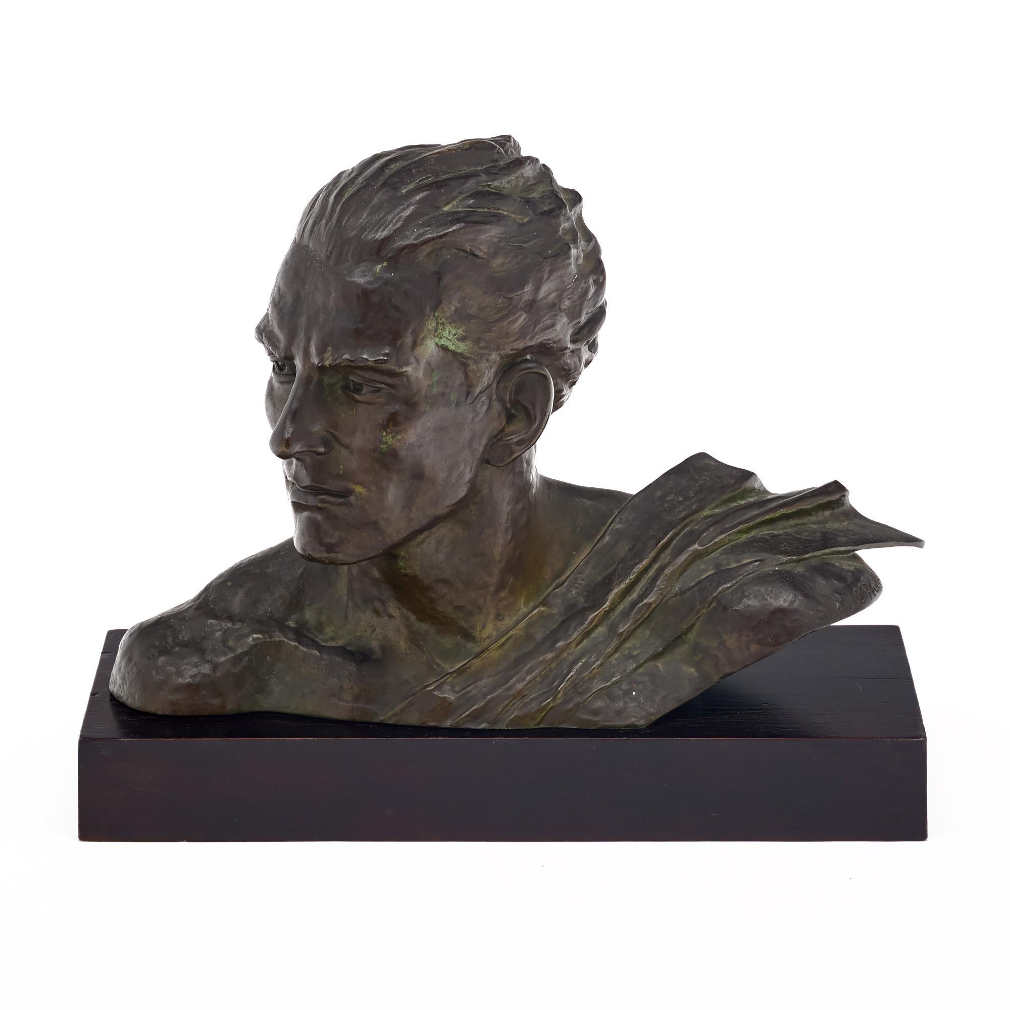 French Vintage Bronze Jean Mermoz Bust by Charles Ruchot For Sale at ...
