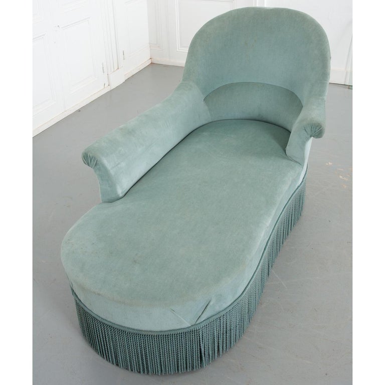 French Vintage Chaise with Fringe at 1stDibs | chaise lounge with fringe
