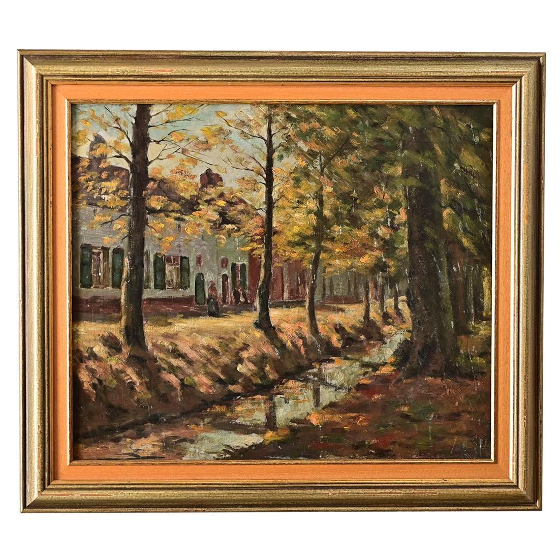 Late 20th Century French Landscape Painting by Jacques Lamy in Frame ...