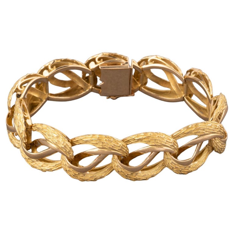 French Vintage Gold Bracelet For Sale at 1stDibs