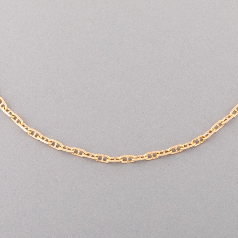 French Vintage Gold Chain Necklace For Sale at 1stDibs