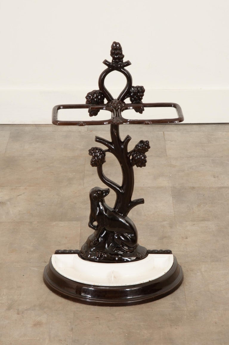 French Vintage Iron Umbrella Stand For Sale at 1stDibs