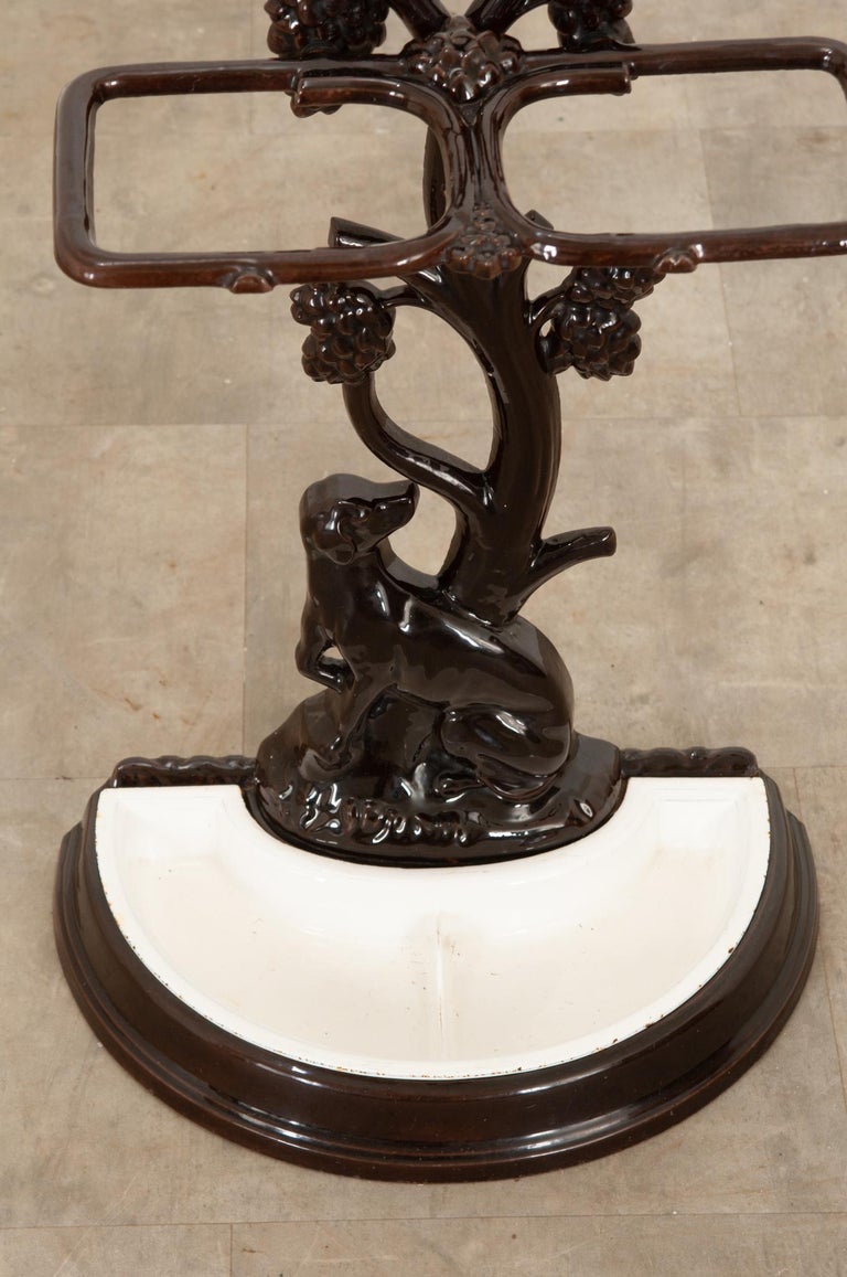 French Vintage Iron Umbrella Stand For Sale at 1stDibs