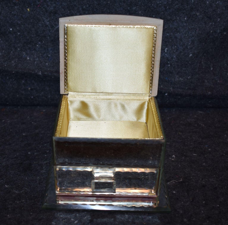 French Vintage Mirrored Jewelry Box For Sale at 1stDibs | mirrored ...