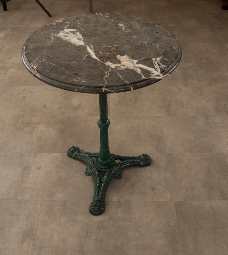 French Vintage Round Bistro Table For Sale at 1stDibs