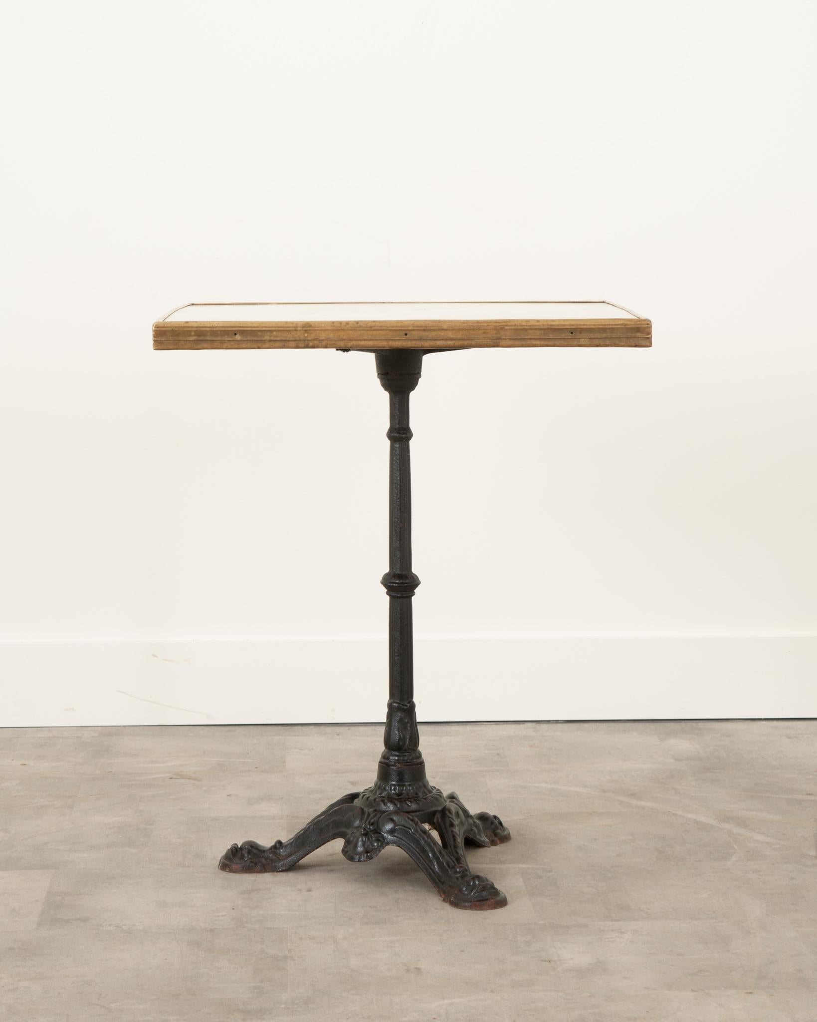 French Vintage Square Bistro Table at 1stDibs