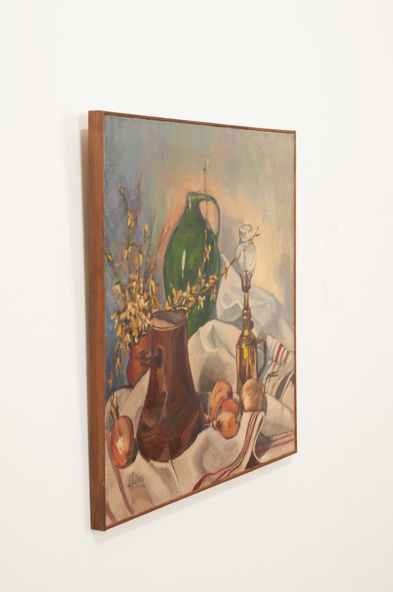 French Vintage Still Life Painting For Sale at 1stDibs