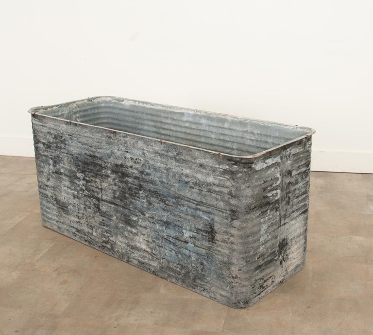French, Vintage Zinc Farm Trough For Sale at 1stDibs