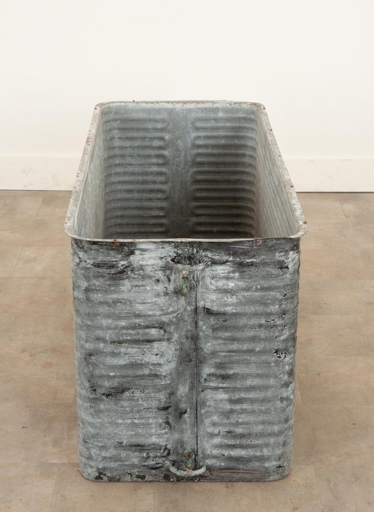 French, Vintage Zinc Farm Trough For Sale at 1stDibs