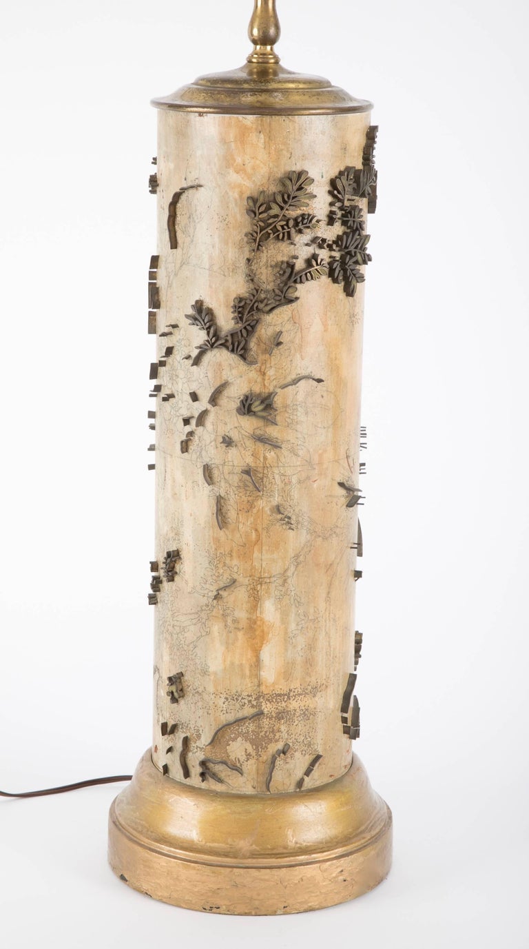 French Wallpaper Printing Roll Lamp at 1stDibs