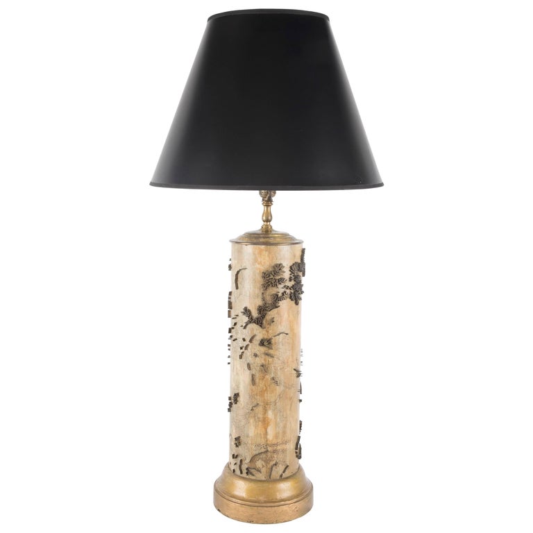 French Wallpaper Printing Roll Lamp at 1stDibs