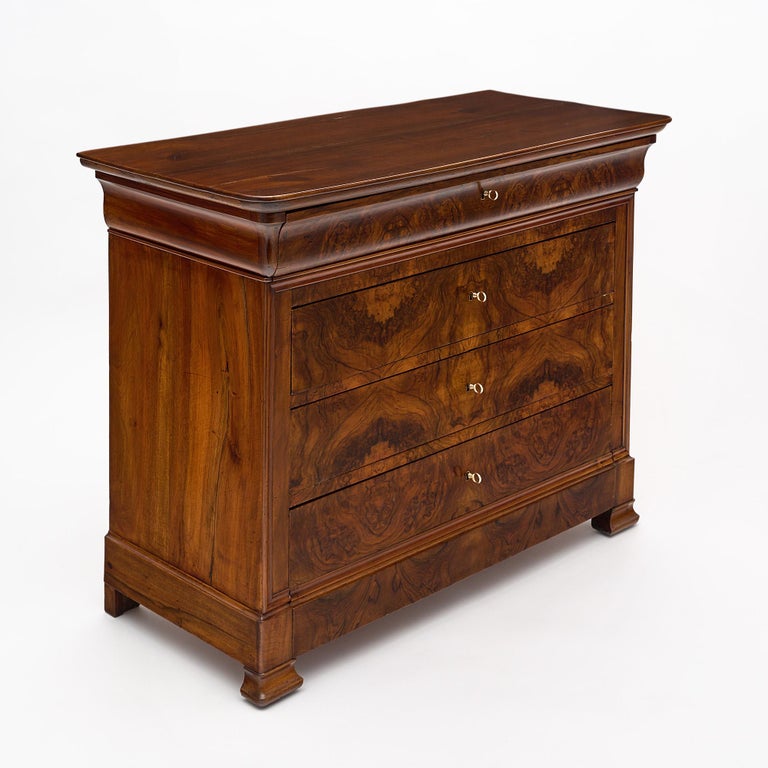 French Walnut Antique Louis Philippe Chest For Sale at 1stDibs