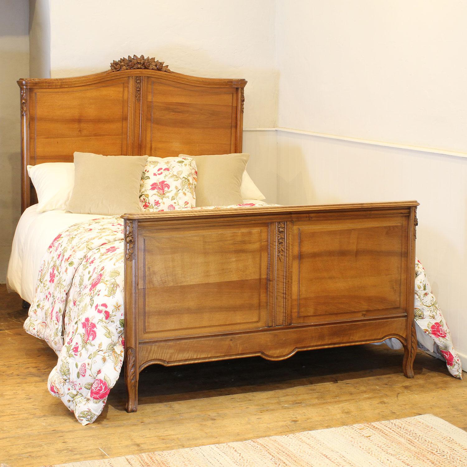 French Walnut Double Bed, WD49 at 1stDibs