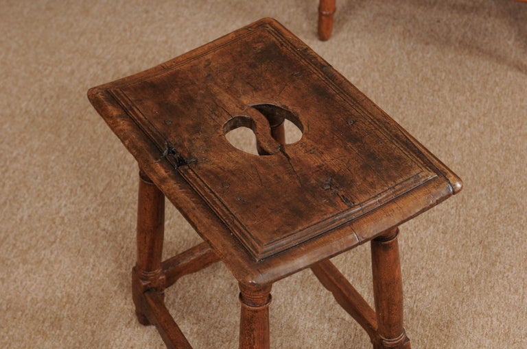 French Walnut Joint Stool, Late 17th Century at 1stDibs