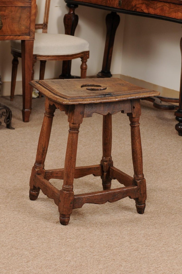 French Walnut Joint Stool, Late 17th Century at 1stDibs